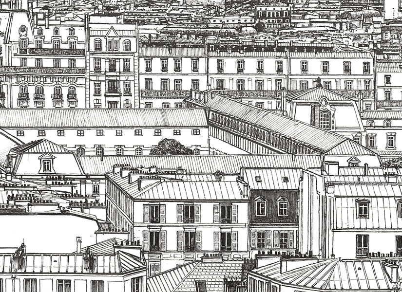 Afficher Paris en panoramique sur vos murs avec les illustrations de ...